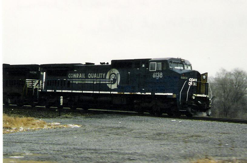 CR 6138 at Elkhart Yard in February, 1996 | Conrail Photo Archive