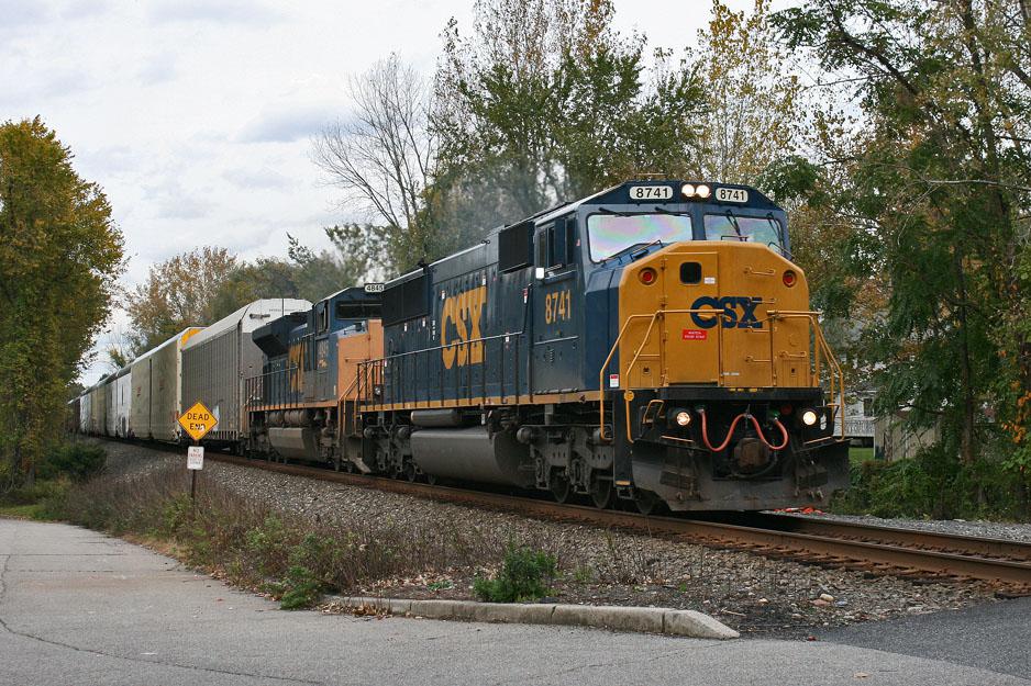 CSXT 8741 (CR 5627) Haworth, NJ 10-14-2009 | Conrail Photo Archive