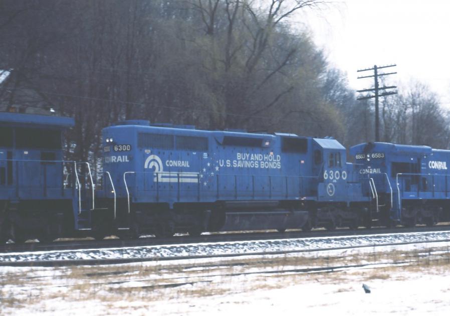 CR 6300 in Chester, MA. on 1/26/89. | Conrail Photo Archive