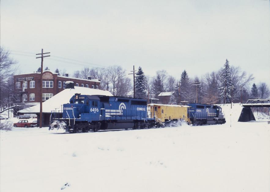 Flanger E/B at East Brookfield, MA. on 1/20/87. (3) | Conrail Photo Archive