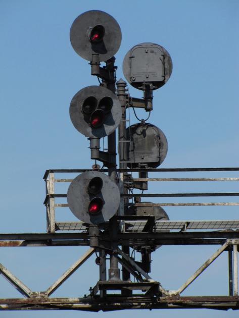 Classic NYC GRS Signals at Elkhart Station | Conrail Photo Archive