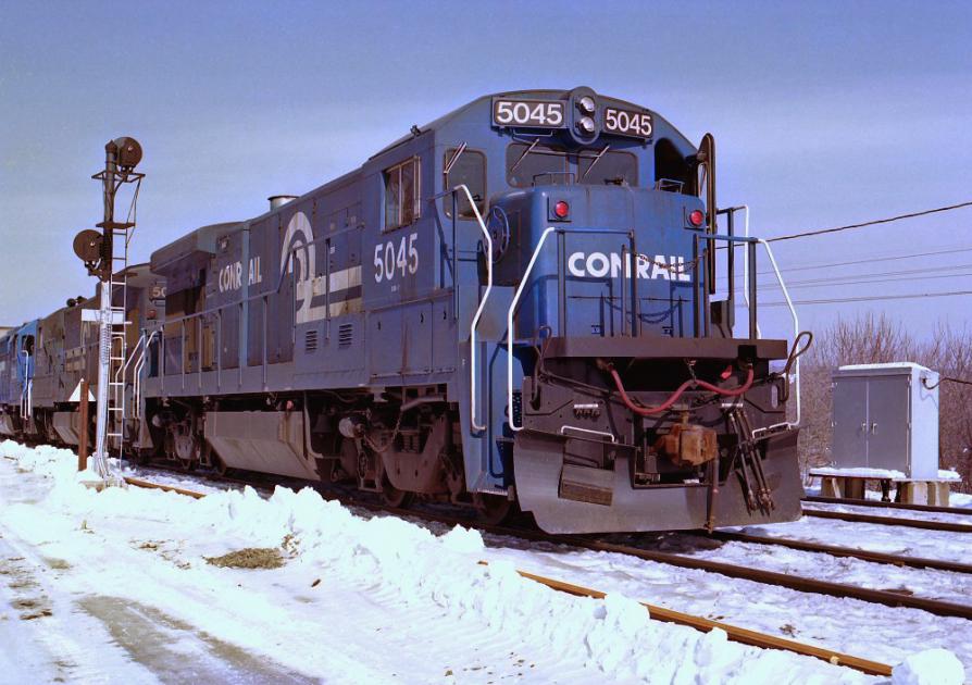 CR 5045 in Hinsdale, MA. on 2/10/84. | Conrail Photo Archive