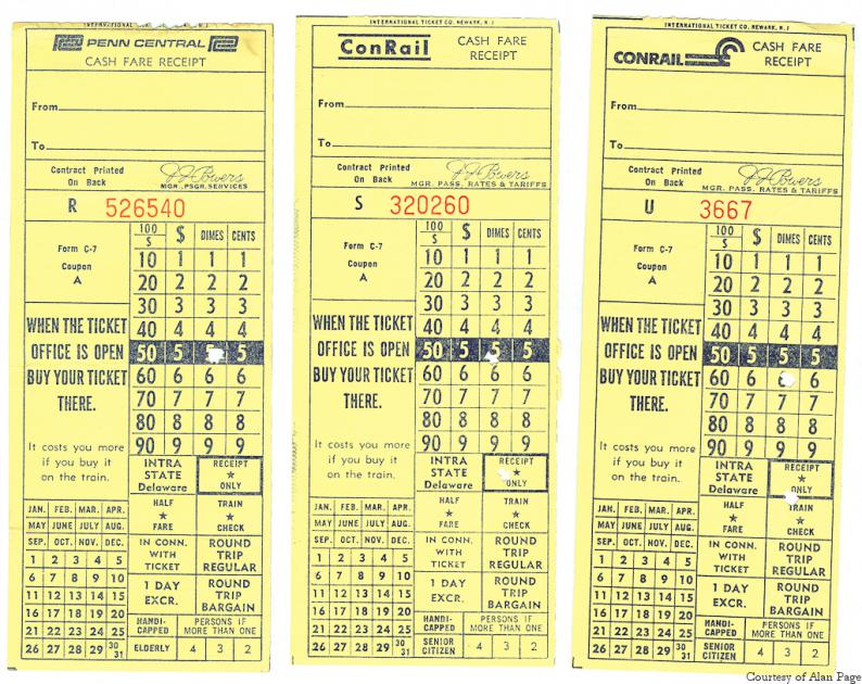 PC Commuter Ticket transition to CR April, 1976 to October, 1976 ...