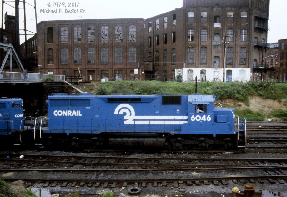 CR 6046 (ex CNJ) is ready to leave Port Richmond yard and head west. May 19, 1979. | Conrail ...