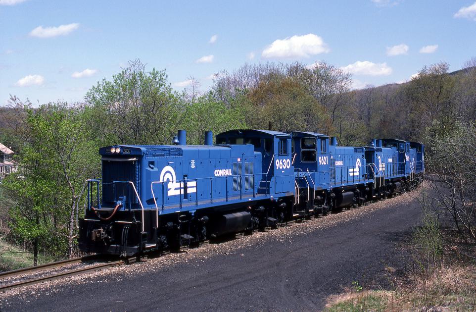 CR 9630 starts the climb to Locust Summit at Locustdale PA, 4/87 ...