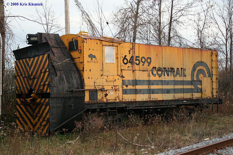 CR 64599 Rotary Snowplow 11-23-08 Hamburg, NY | Conrail Photo Archive