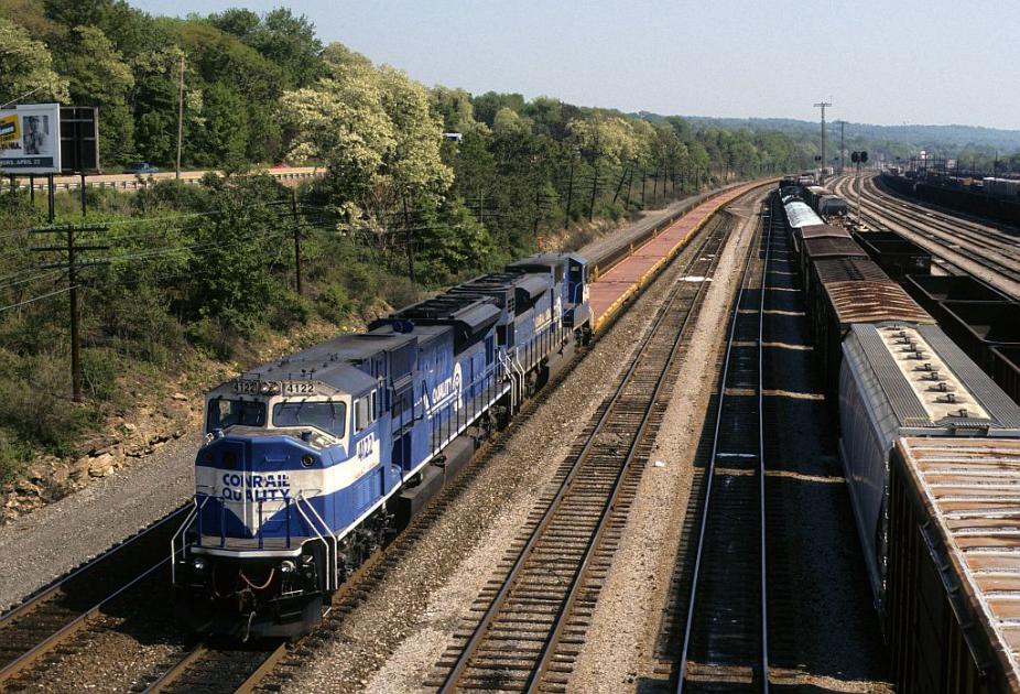 CR 4122 SD80mac Conway 05-99 | Conrail Photo Archive
