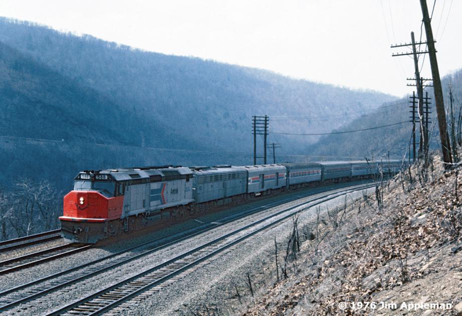 Amtrak 30, the National Ltd., at Altoona, PA 4/10/1976 | Conrail Photo ...