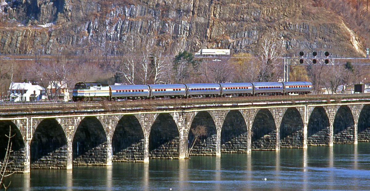 AMTK Train #43 on Rockville Bridge | Conrail Photo Archive