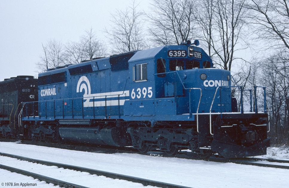 CR 6395 at Nisbet, PA 12/26/1978 | Conrail Photo Archive