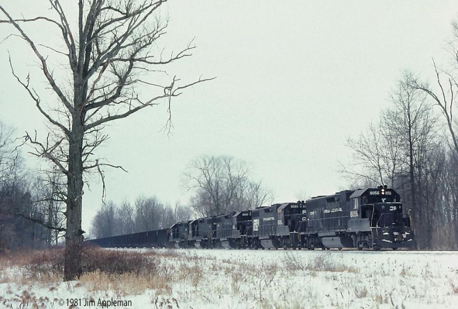 CR 8056 on UFS at Ottawa, PA 1/9/1981 | Conrail Photo Archive