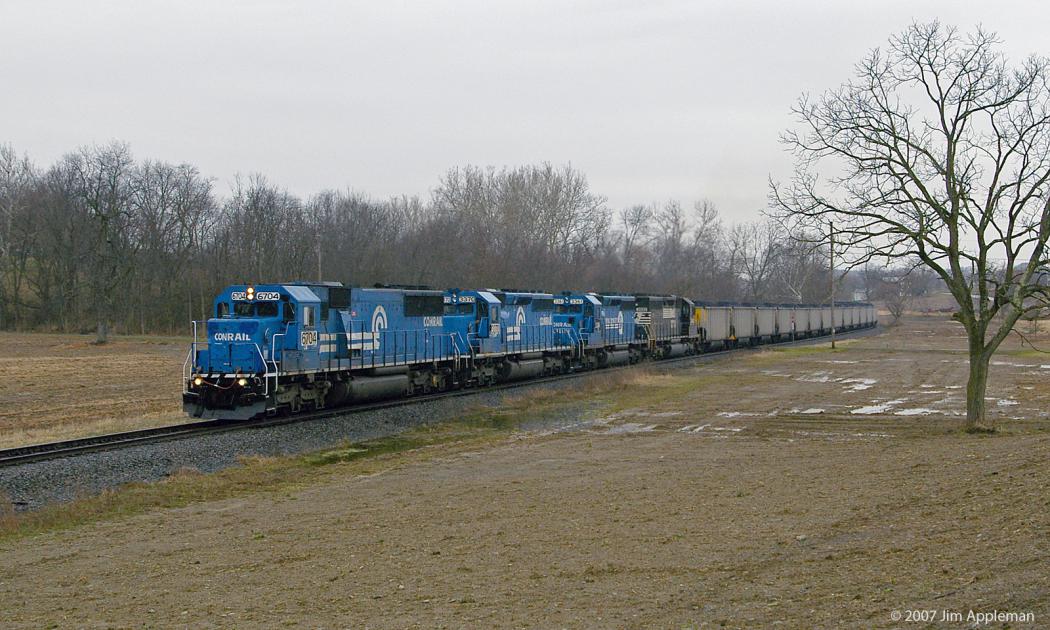 NS 6704 (CR 6846) at McEwensville, PA 4/1/2007 | Conrail Photo Archive