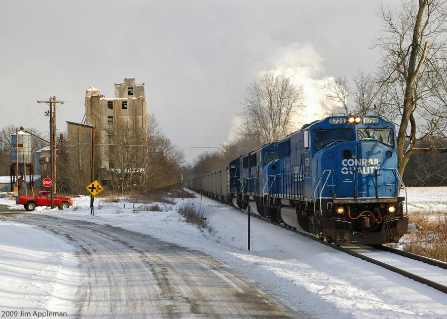 NS 6729 (CR 5596) at Schuyler, PA 1/15/2009 | Conrail Photo Archive