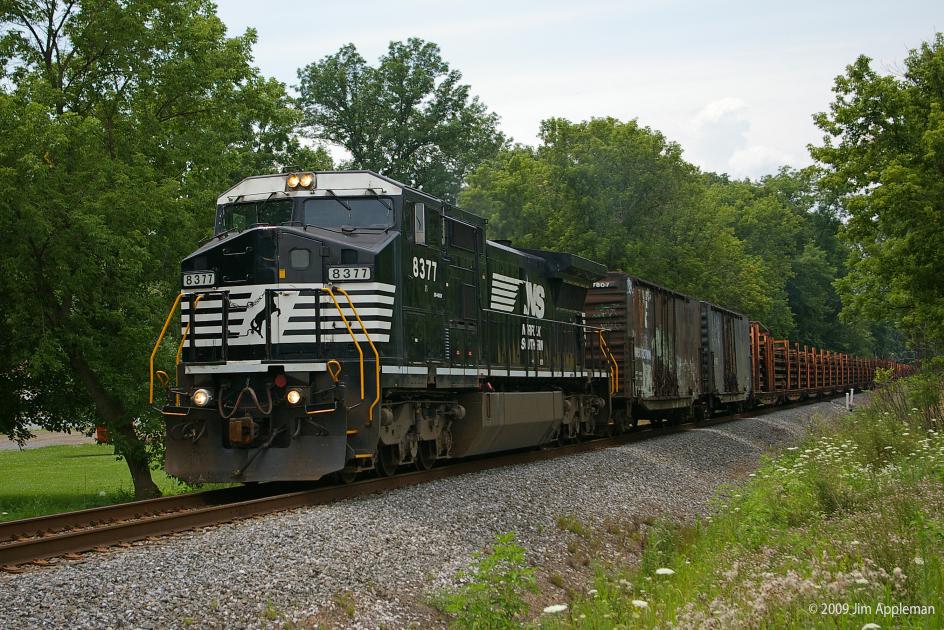 NS 8377 (CR 6158) at McEwensville, PA 7/20/2009 | Conrail Photo Archive