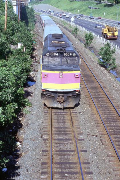 MBTA 1004 West Newton MA | Conrail Photo Archive
