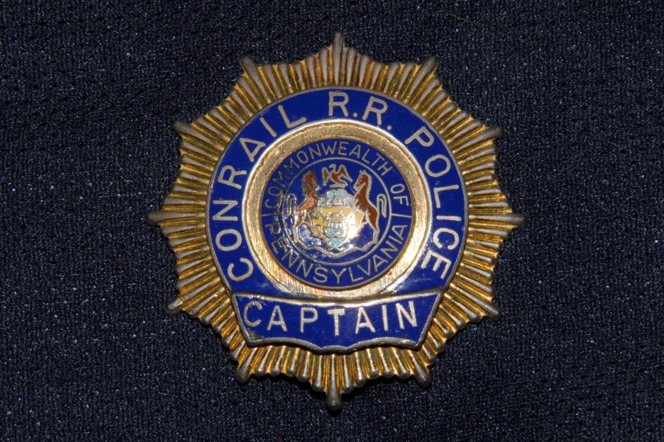 CR Police Captain's Badge | Conrail Photo Archive
