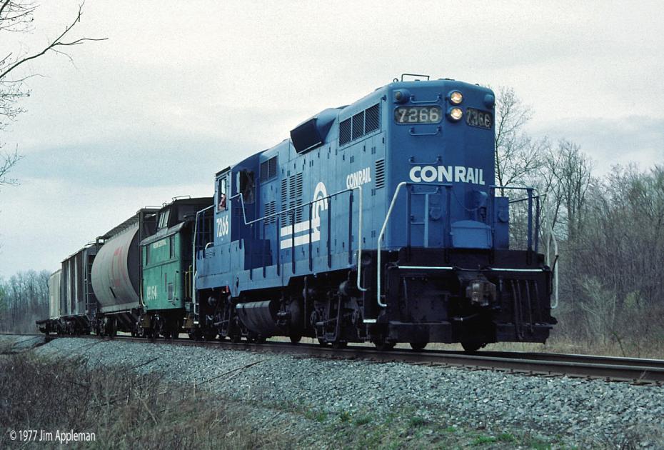 CR 7266 (PC 7266) at Schuyler, PA 4/18/1977 | Conrail Photo Archive