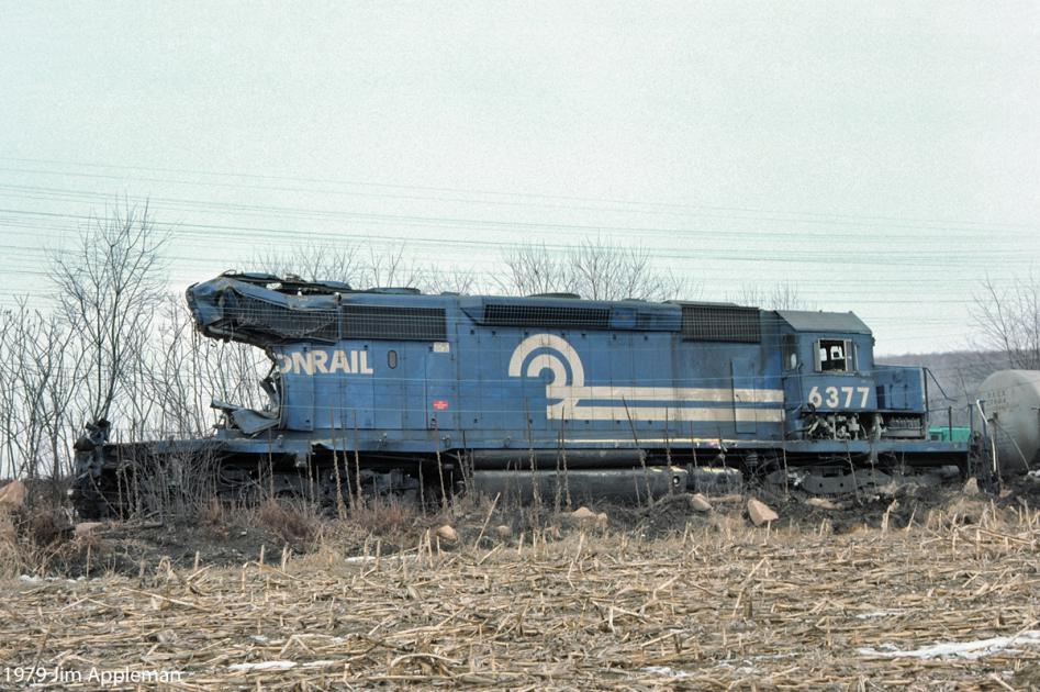 CR 6377 at Muncy, PA accident 2/1/1979 | Conrail Photo Archive